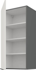 ARIA aw | horní skříňka 45 G-90 1F policová | 45 cm | VYSOKÁ | ANTI FINGERPRINT povrch | antracit/bílá