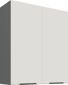 ARIA aw | horní skříňka 80 G-90 2F policová | 80 cm | VYSOKÁ | ANTI FINGERPRINT povrch | antracit/bílá