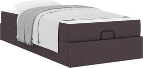 Rám postele s matrací 2 ks Žlutohnědá textil 3399462