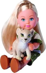 SIMBA Panenka Evička Safari / 12 cm / s autem, opicí, lvem a dalekohle