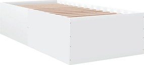 Rám postele bílý 75 x 190 cm kompozitní dřevo 3280979