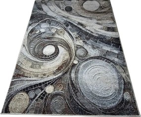 HU Šedohnědý moderní koberec Villa 885 s geometrickým vzorem Rozměr: 60x100 cm