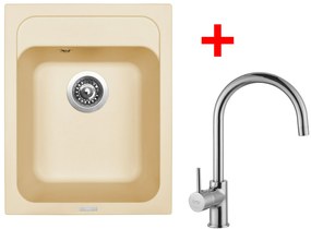 Set Sinks CLASSIC 400 Sahara + baterie VITALIA Chrom