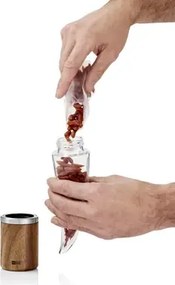 AdHoc PEPE / Kráječ na chilli / 20,5 cm / nerez, akácie, sklo