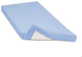 Napínací prostěradlo bavlněné světle modré Rozměr: 180x200 dvojlůžko