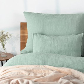 Mušelínové povlečení Dusty green Velikost: 140 x 200 + 70 x 90