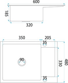 Kuchyňský nerezový dřez REA PAUL BRUSH COPPER v setu s pákovou baterií, kartáčovaná měď