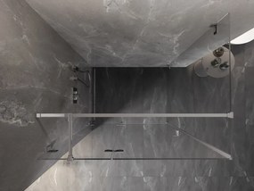 Mexen Lunar T, sklápěcí sprchový kout levý 70 x 100 cm, 8mm čiré sklo, chromový profil, 834T-070-100-01-00-L