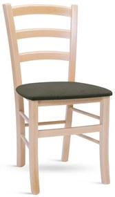 Židle VENEZIA s čalouněným sedákem Odstín: Wengé, Látky: MICROFIBRA marrone 107