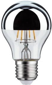 Paulmann 28669 LED žárovka se stříbrným vrchlíkem, 4,8W LED 2700K E27, výška 10,6cm