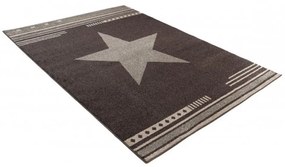 Kusový koberec Hvězda tmavě hnědý 2 120x170cm