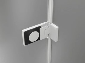Mexen Lunar-F, skládací sprchový kout levý 75 x 70 cm, 8mm čiré sklo, bílý profil, 836-075-070-20-00-L