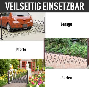 Outsunny nůžková mřížová brána, výsuvná 35-300 cm, ideální pro zahradu, hliník, hnědá, H103,5 cm| Aosom