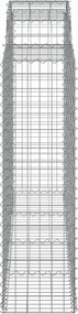 Klenuté gabionové koše 10ks 200x50x140/160cm pozinkované železo 3146370
