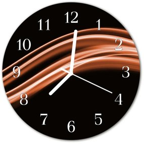 Skleněné hodiny kulaté Abstraktní čáry fi 30 cm