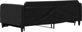 Válenda s přistýlkou černá 100 x 200 cm textil 3196823