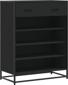Botník černý 75 x 38 x 97,5 cm kompozitní dřevo a kov 3300875
