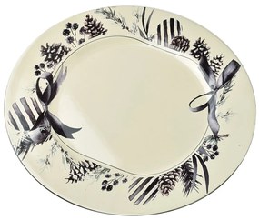 Dekorativní podtalíř BLANCHE FESTIVE IV 33 cm bílý s vánočním motivem