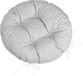 Bellatex Sedák Adéla prošívaný kulatý Šedá,Bílá 40 cm, (průměr)
