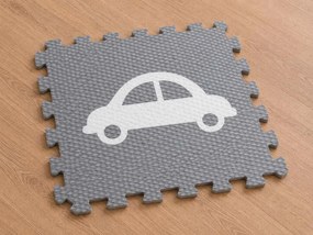 Pěnová hrací podlaha AUTO do dětského pokoje Zvolte barvu: Bílá s šedým