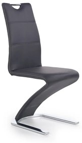 Židle K291 chrom / černá ekokůže