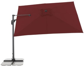 Doppler ACTIVE 310 x 210 cm - moderní slunečník s boční nohou bordó