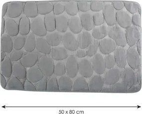 MSV PEBBLES koupelnová předložka 50 x 80 cm šedá / PU pěna / protisklu