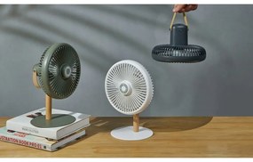 Krémová stolní lampa s ventilátorem na dálkové ovládání (výška 26 cm) Beyond – Gingko
