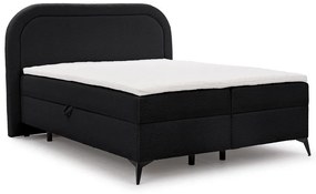 Černá boxspring postel s úložným prostorem 140x200 cm Ornes – Ropez