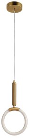 Toolight Toolight, LED závěsné svítidlo 20x40cm, 12W, 3000K, LHJ058-CP1, zlatá matná, OSW-50028