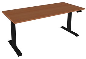 NOBL Dynamic + Elektr. nastavitelný polohovací stůl 180x80 s pamětí Dynamic + Dekor stolové desky: třešeň, Barva podnože: černá