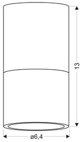 Bodové svítidlo TUBA 1xGU10/15W/230V šedá/bílá