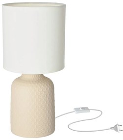 Béžová stolní lampa s textilním stínidlem (výška 32 cm) Iner – Candellux Lighting