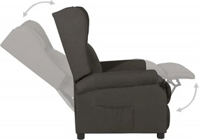 Polohovací křeslo taupe textil 340957