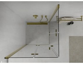 Mexen Lima Duo skládací sprchový kout 100 x 100 cm, Průhledné, Zlatá - 856-100-100-50-00-02