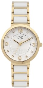 Dámské náramkové hodinky JVD JG1004.3 se safírovým sklem a keramickými prvky