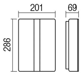 Redo 90025 nástěnné LED svítidlo Breda tmavě hnědé, 13W, 3000K, 28,6cm