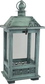 Dřevěná lucerna 28 cm D6492
