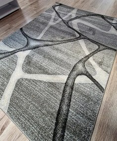 HU Šedý abstraktní koberec Rio 815A-D.grey-L.grey Rozměr: 60x100 cm