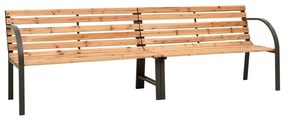 319575 vidaXL Dvojitá zahradní lavice 225 cm masivní jedlové dřevo