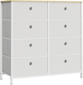 Komoda VASAGLE LTS024W57 s 8 zásuvkami - 81,5x80x30 cm | světle šedá