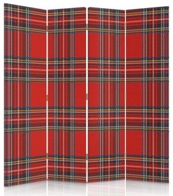 Ozdobný paraván Skotská zkouška - 145x170 cm, čtyřdílný, obustranný paraván 360°