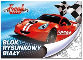 BENIAMIN   Blok na kreslení s omalovánkami Závodní Auto