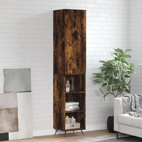 vidaXL Skříň highboard 34,5 x 34 x 180 cm kompozitní dřevo [3198953] Barva: kouřový dub