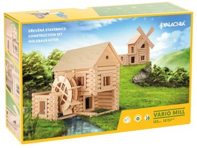 Walachia Dřevěná stavebnice Vario Mill 122 dílů