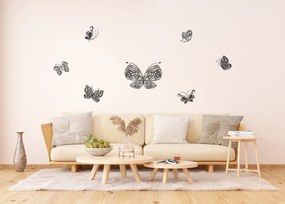Samolepka na zeď Černé Kreslené Motýly | 65 x 85 cm | DF0459