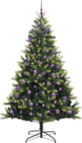 Umělý skládací vánoční stromeček 300 LED Zelená 240 cm PVC a PE 3396015