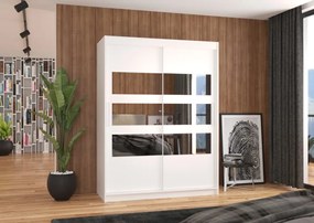 Šatní skříň s posuvnými dveřmi Kolorado - 150 cm Barva: Bílá