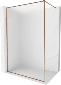 Mexen, Mexen Kioto-XF sprchová stěna s rámem 60 x 202 cm, matná 10 mm, růžové zlato - 800-060-104-60-30-X
