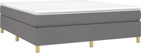 Box spring postel s matrací tmavě šedá 160x200 cm textil 3144531